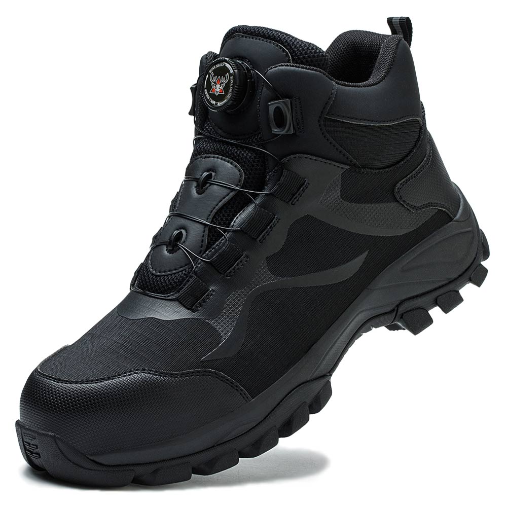 Titan Black Safety Boots - Steel Toe, Waterproof, Slip Resistant ...